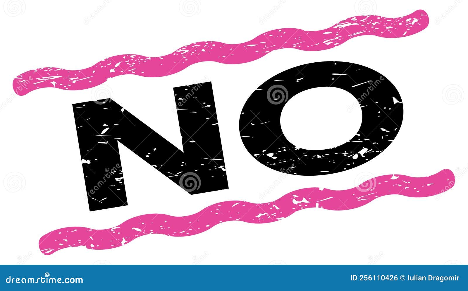 NO Text on Pink-black Lines Stamp Sign Stock Illustration ...