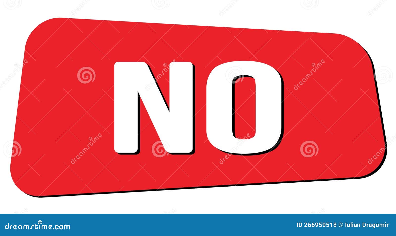 NO Text on Red Trapeze Stamp Sign Stock Illustration - Illustration of ...