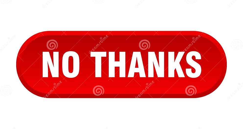 No thanks button stock vector. Illustration of push - 196834269