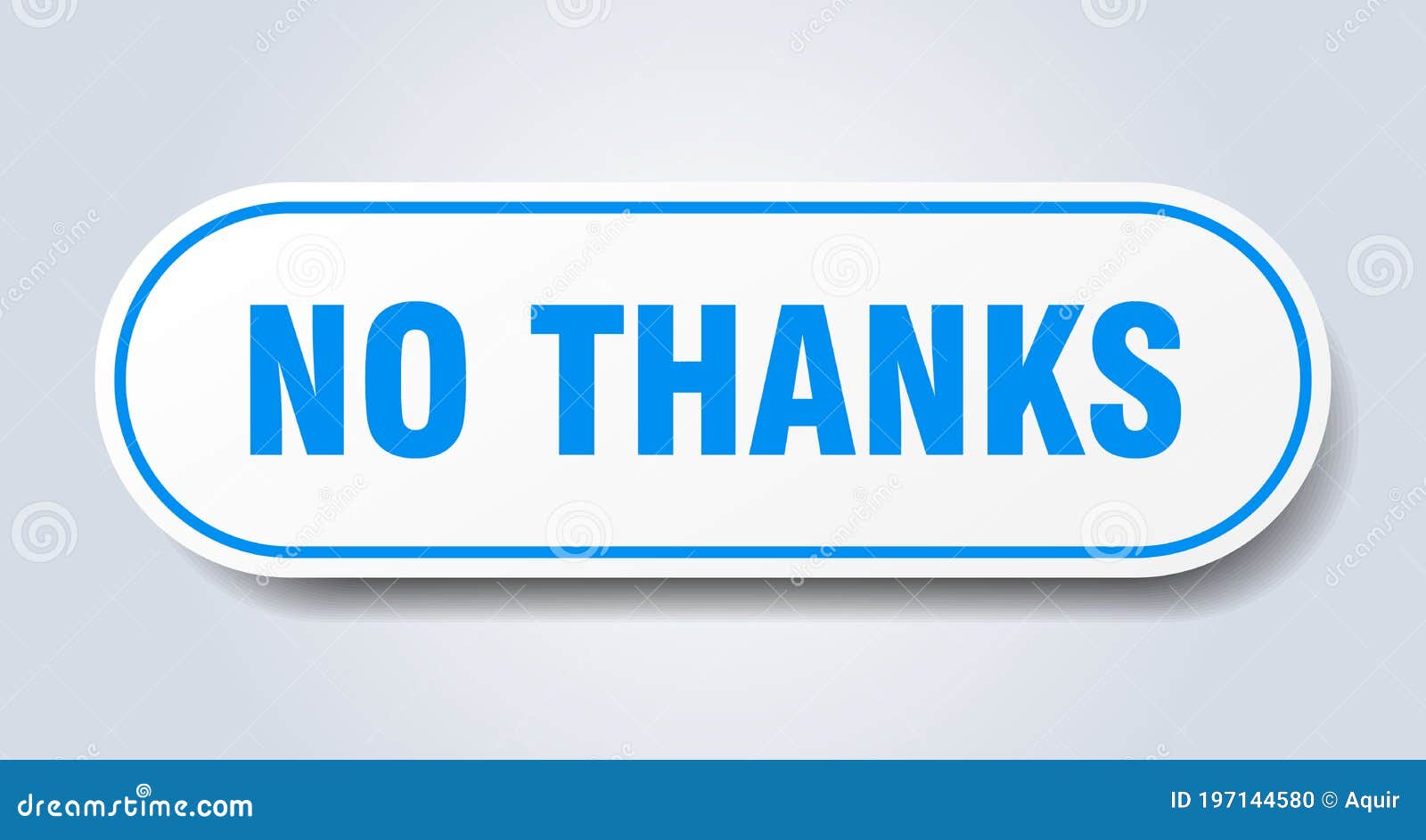 No thanks sticker. stock vector. Illustration of peeler - 197144580