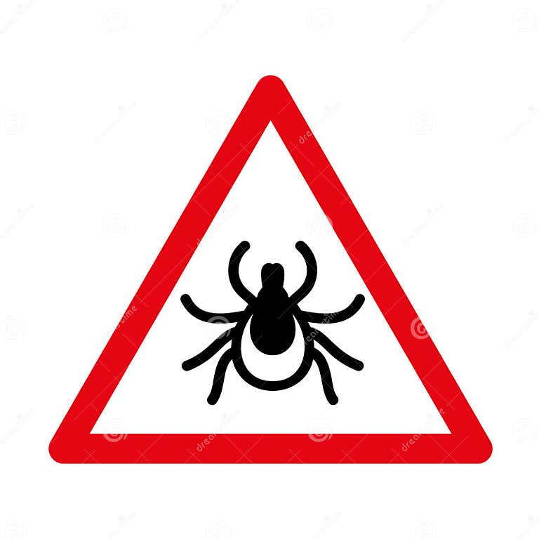No Tick, Mite Sign and Red Triangle Warning Symbol Stock Vector ... No Tick, Mite Sign and Red Triangle Warning Symbol Stock Vector ...