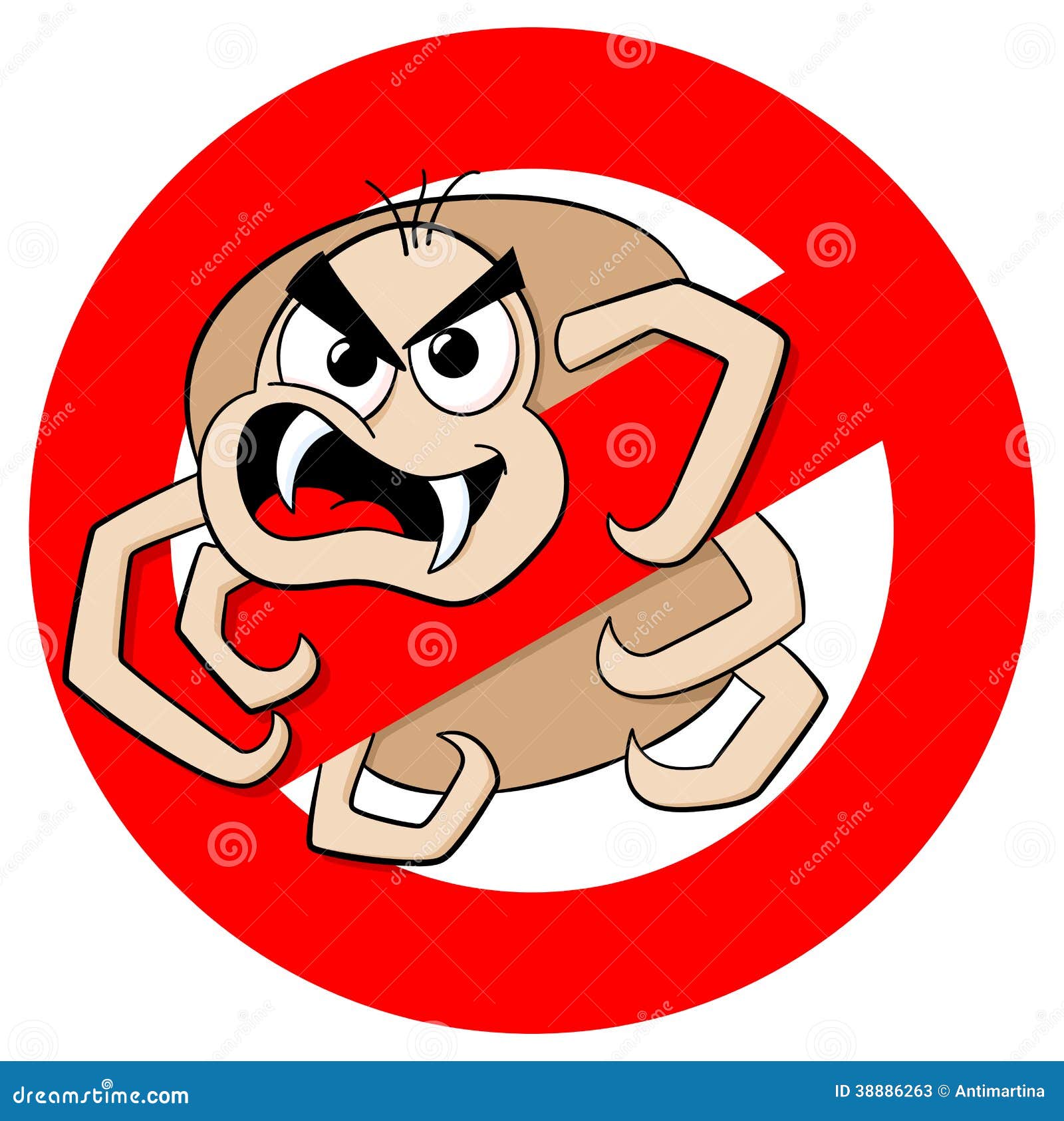 Ticks Warning Mite Bug Icon. Encephalitis Parasite Icon. Vector Of Tick ...