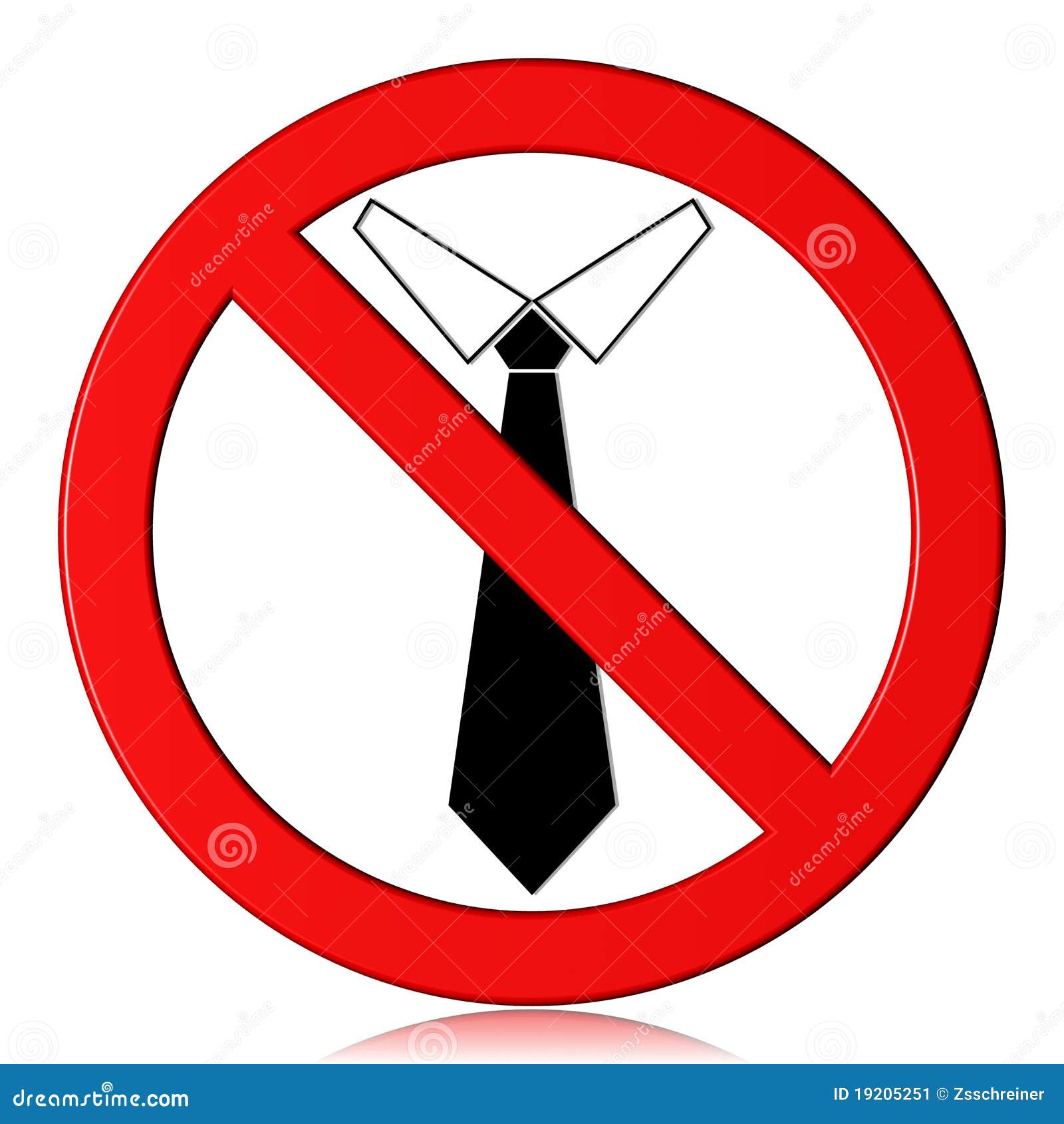 No tie stock illustration. Illustration of icon, limiting - 19205251