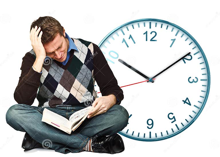 No time to study stock image. Image of isolated, clock - 17874233