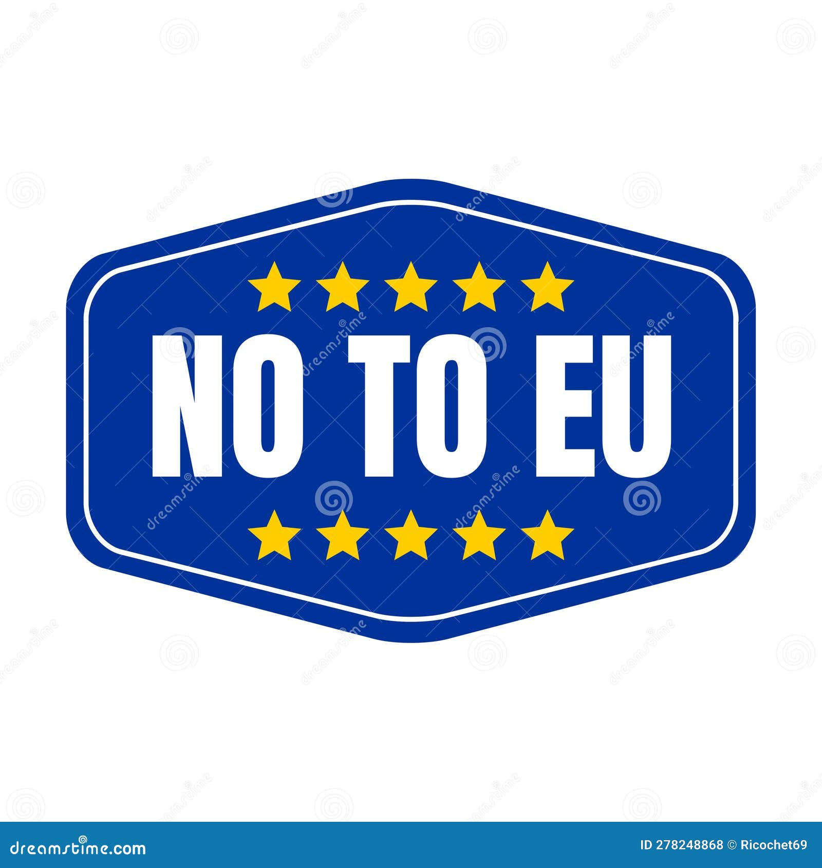 No to EU symbol icon stock illustration. Illustration of label - 278248868