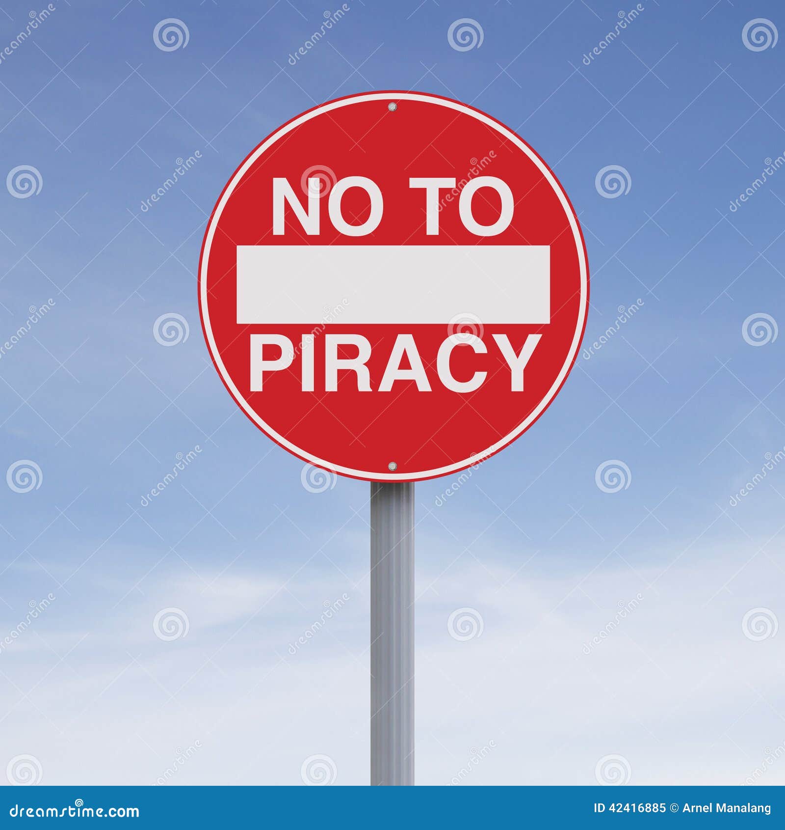 No to Piracy stock image. Image of illegal, concept, sign - 42416885