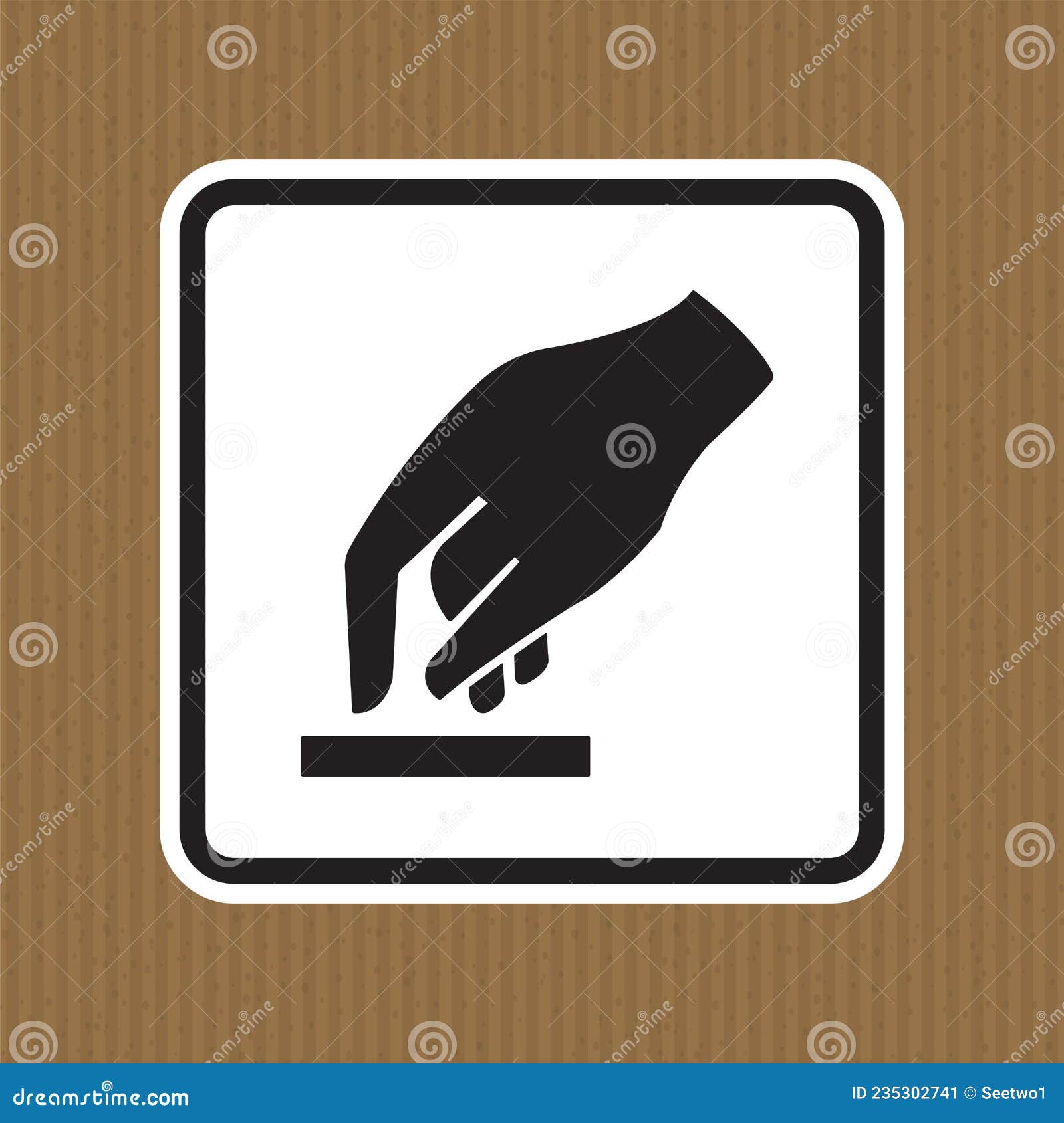 No tocar el símbolo ilustración del vector. Ilustración de salud ...