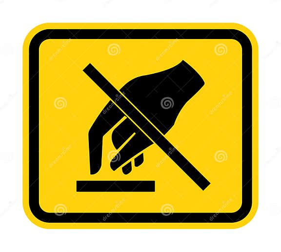 No tocar el símbolo ilustración del vector. Ilustración de rojo - 254114102