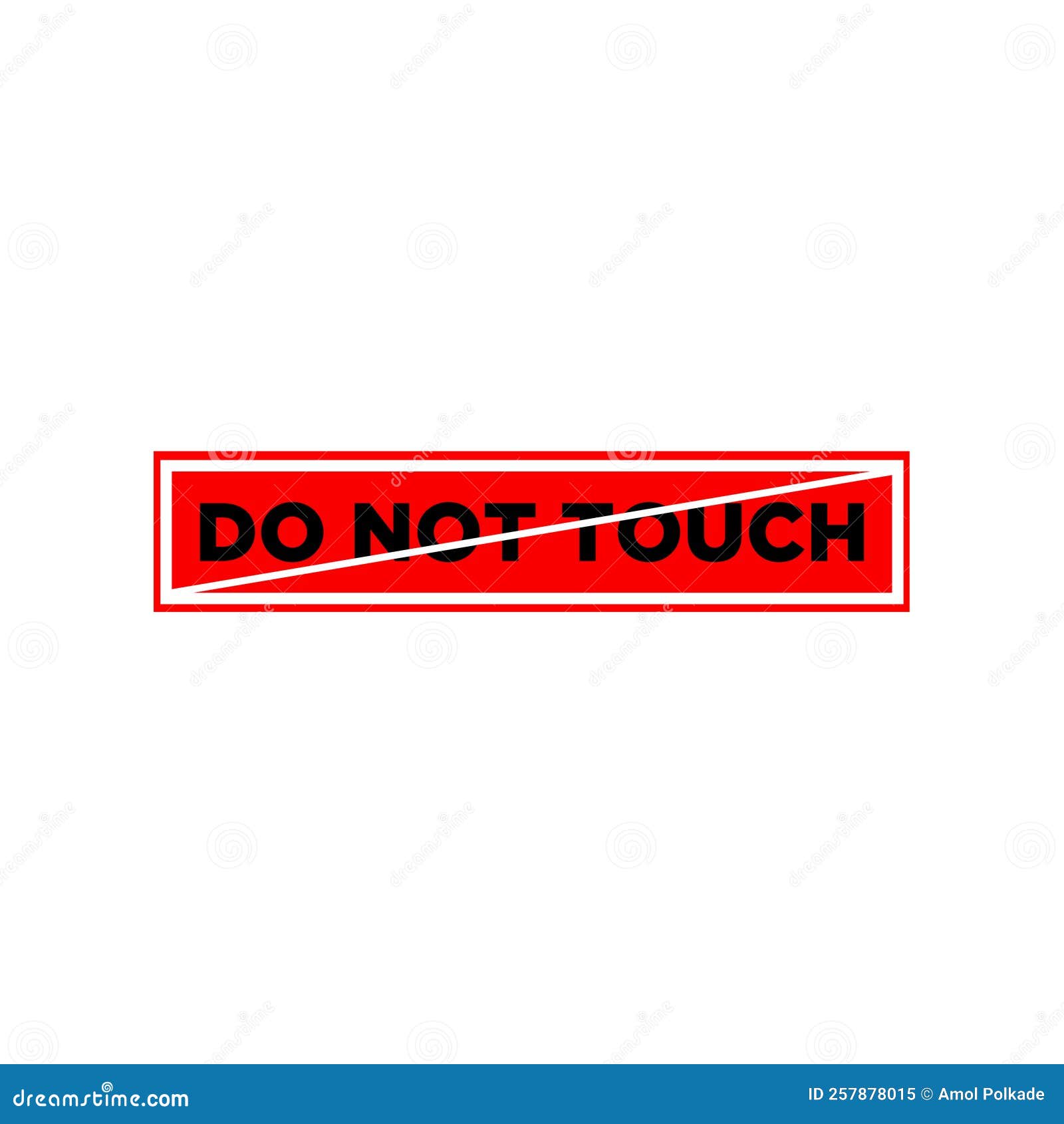 No Tocar Icono De Vector. No Tocar Ilustración del Vector - Ilustración ...