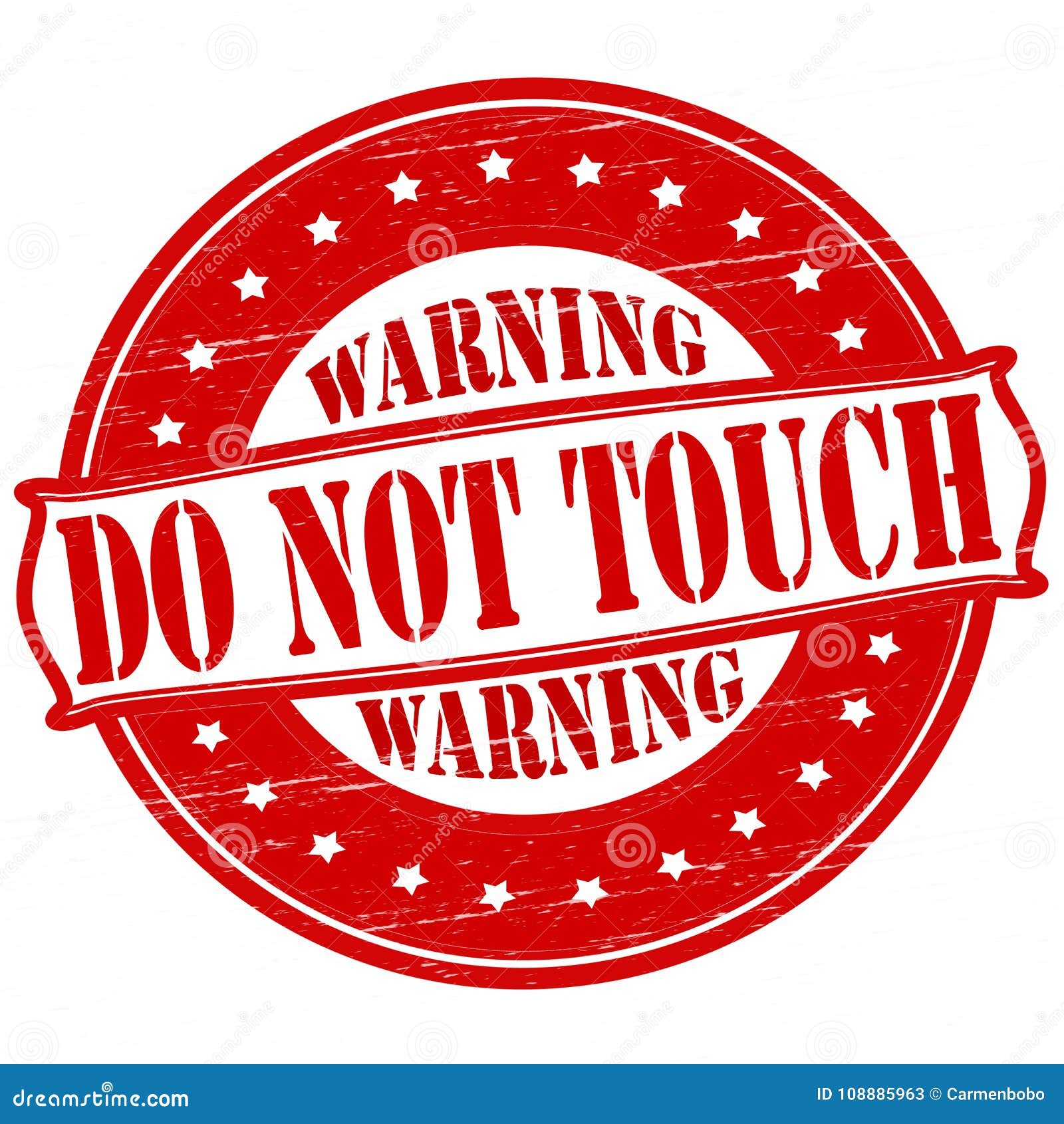 No toque stock de ilustración. Ilustración de advertencia - 108885963