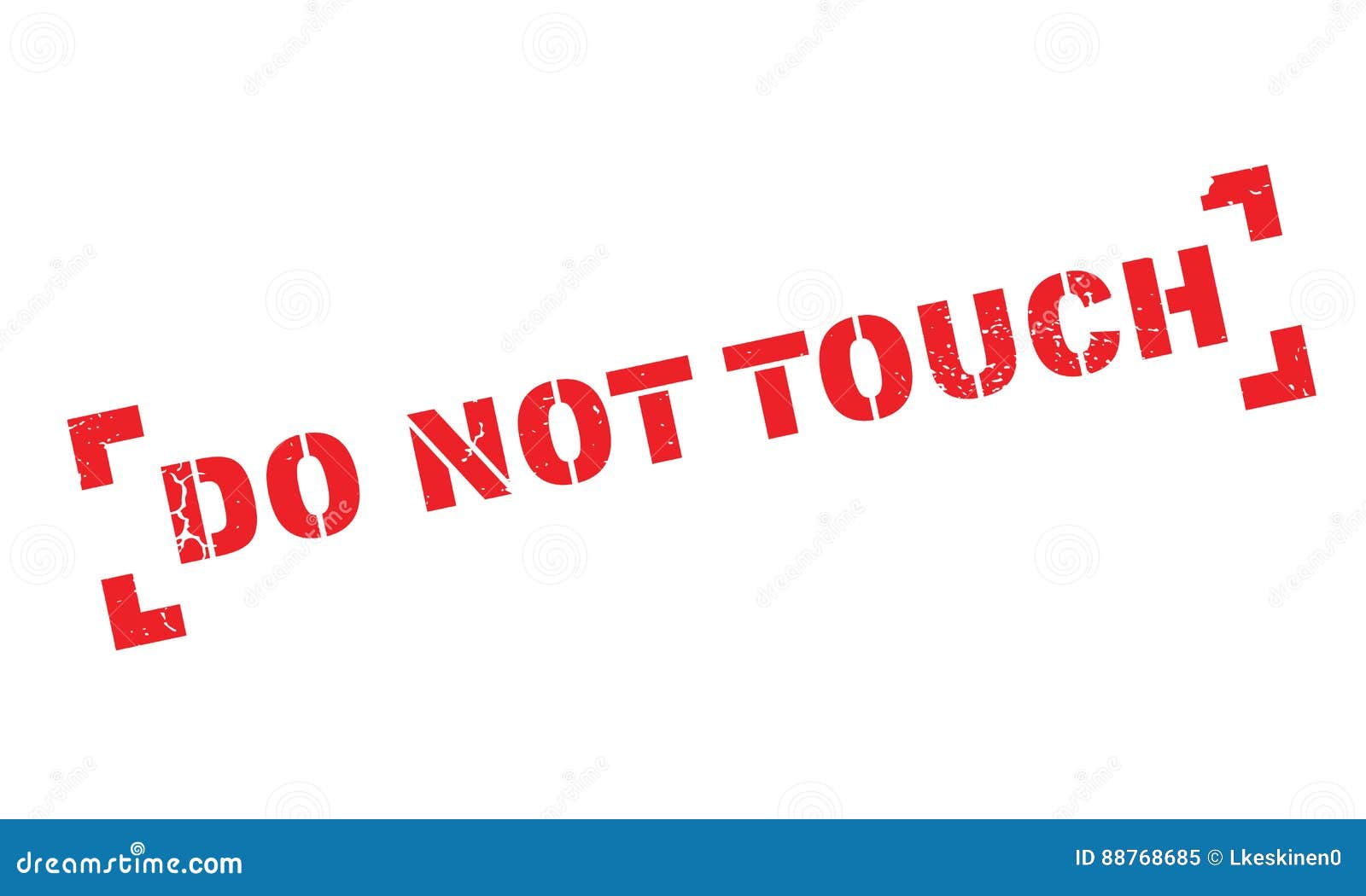 No toque el sello de goma ilustración del vector. Ilustración de caucho ...