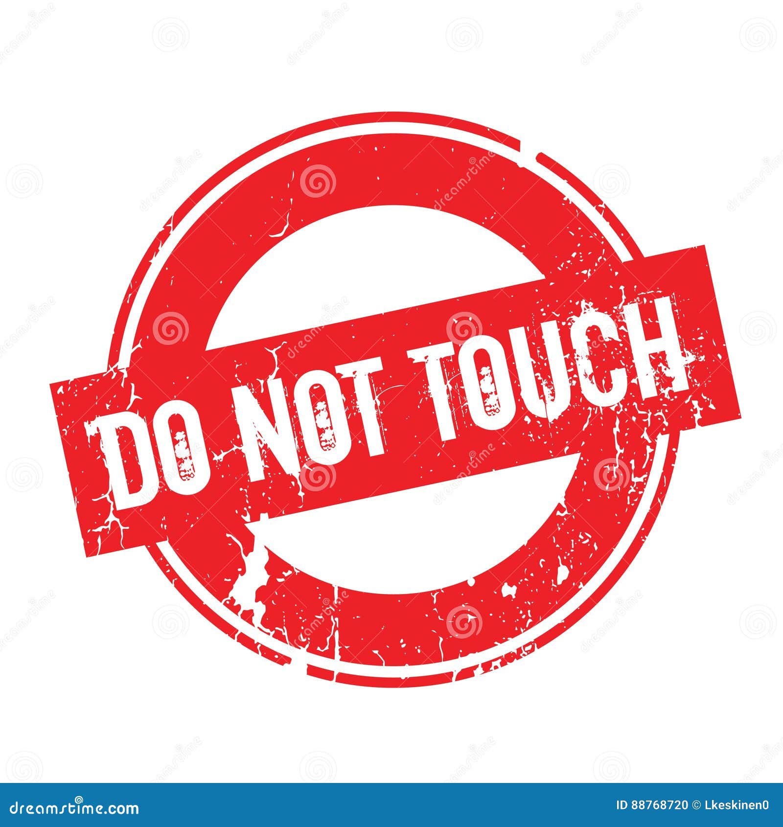 No toque el sello de goma ilustración del vector. Ilustración de ...
