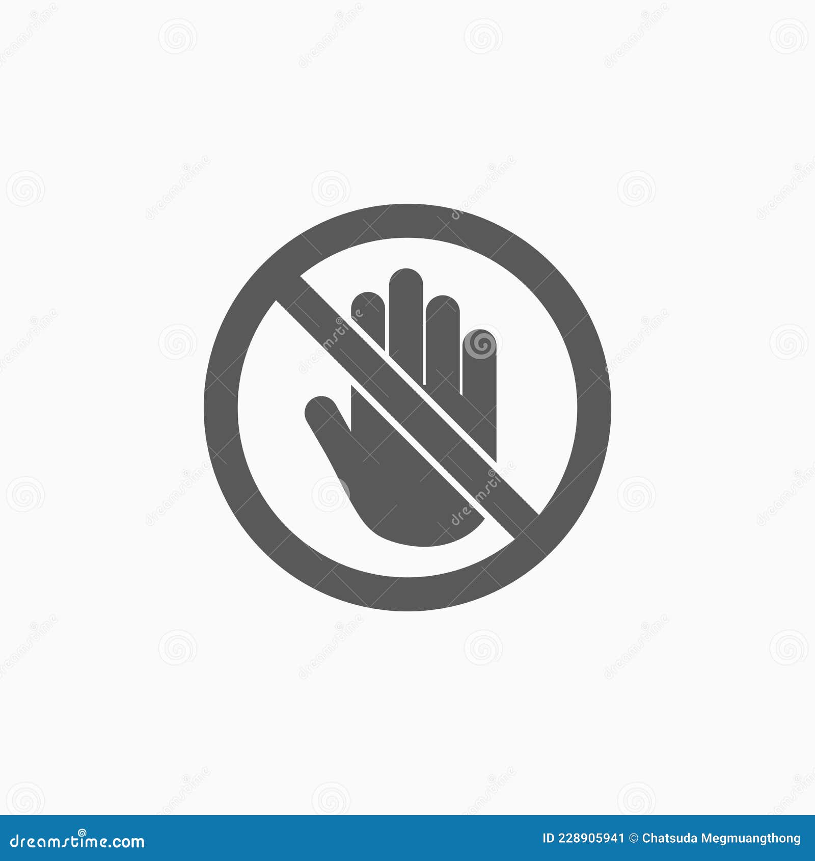 No Touch Icon, Don`t Touch, Badge, Forbidden, Prohibit Stock Vector ...
