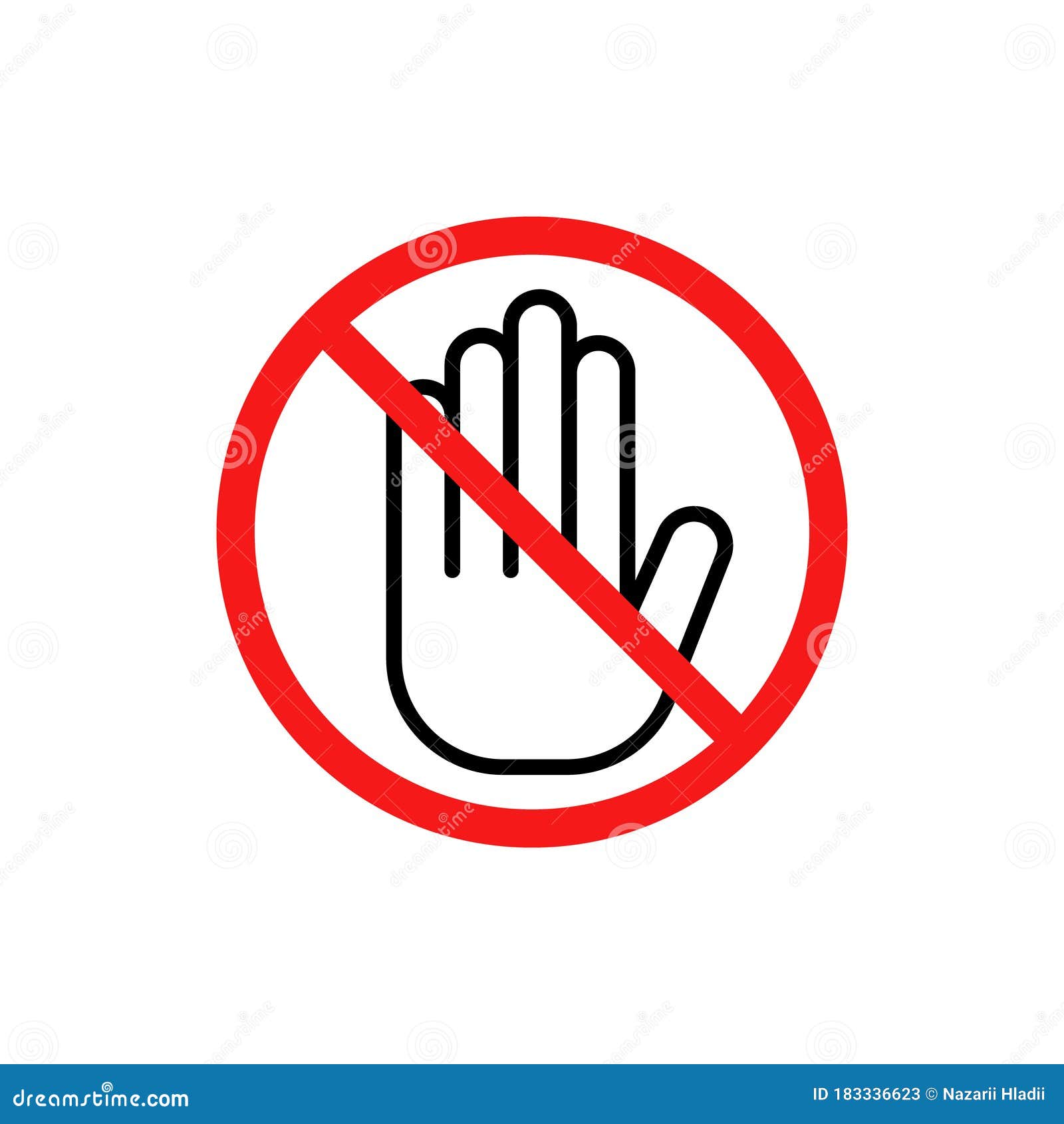 No Touch Icon. Vector Illustration on Withe Background. Isolated. Stock ...