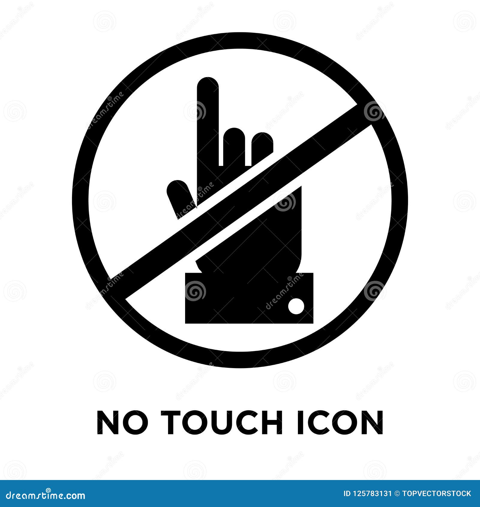 No Touch Icon Vector Isolated on White Background, Logo Concept Stock ...