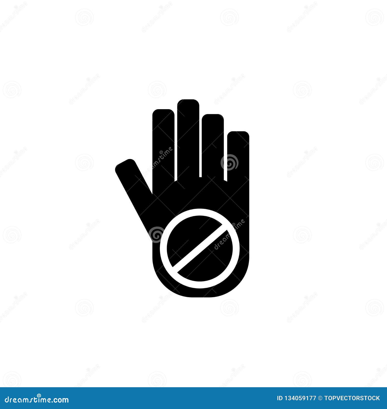 No Touch Icon Vector Isolated on White Background, No Touch Sign Stock ...