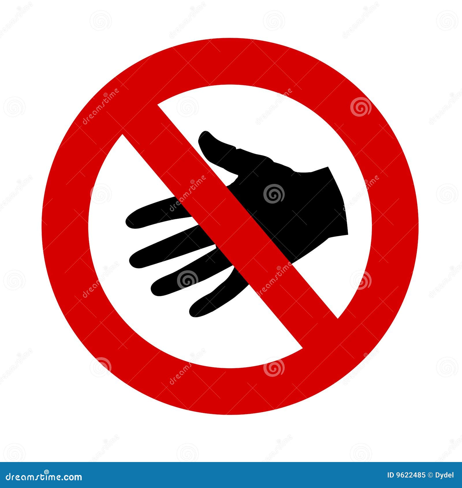 No touch sign stock illustration. Illustration of danger - 9622485