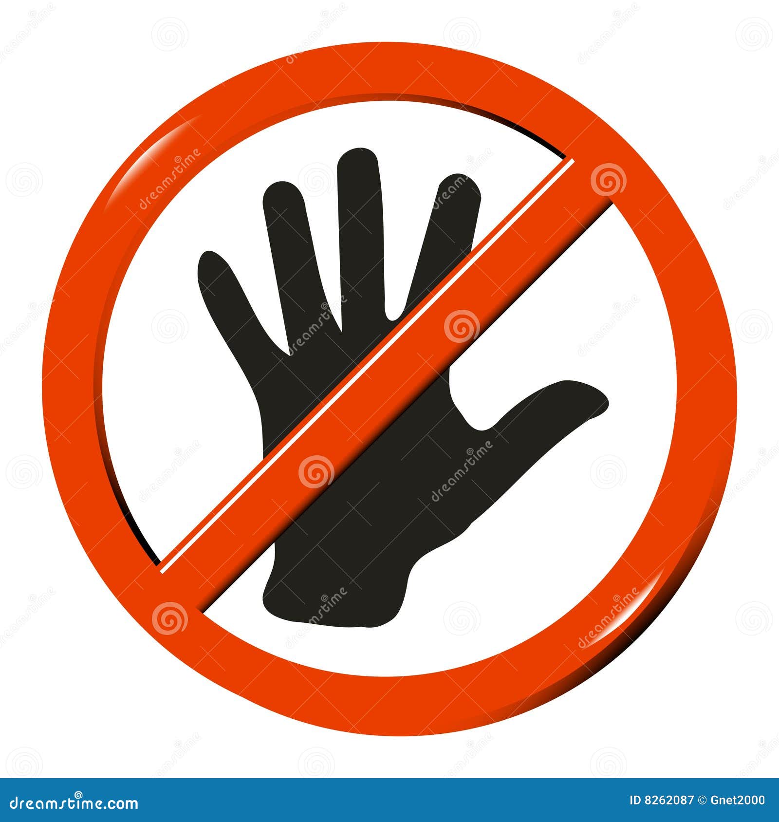 No Touching Clip Art