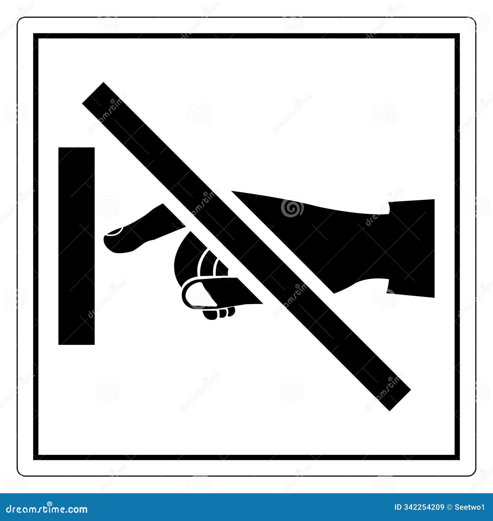 No Touching Sign for Safety and Awareness Stock Illustration ...