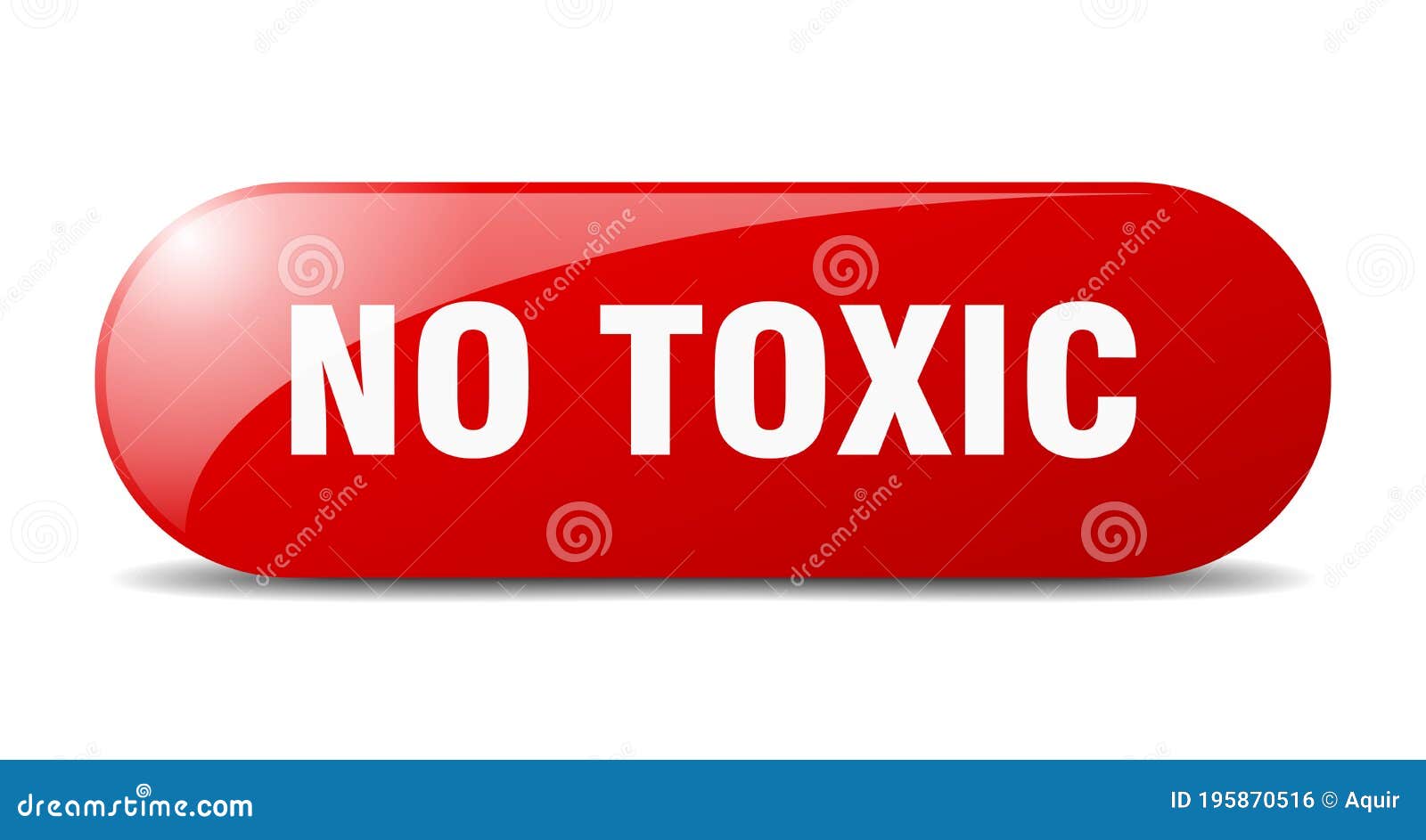 No Toxic Button. Sticker. Banner. Rounded Glass Sign Stock Vector ...