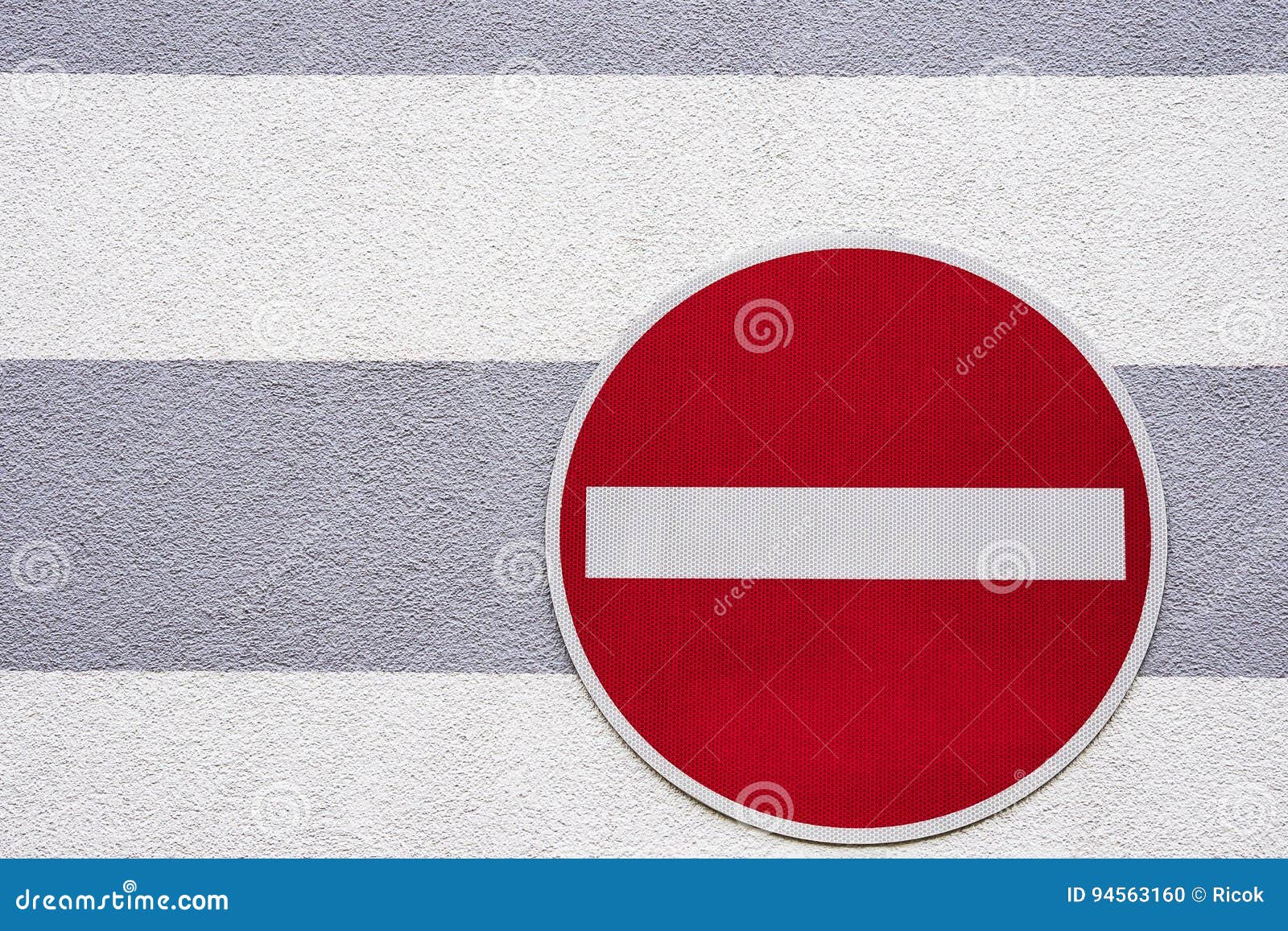 No Traffic Sign on a House Wall Stock Photo - Image of traffic, entry ...