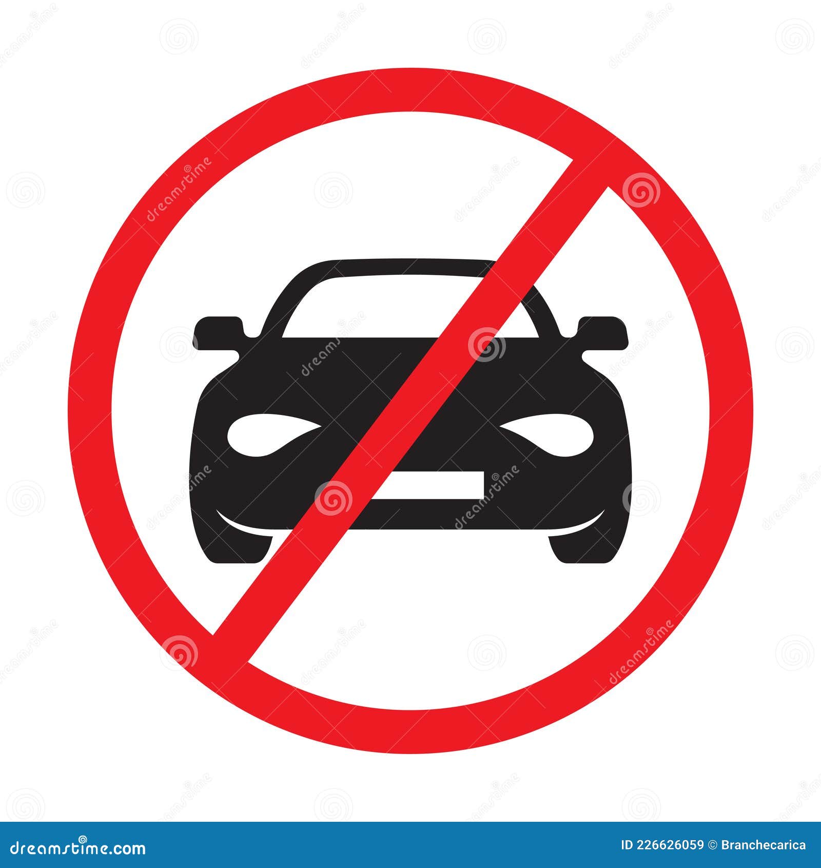 No traffic sign stock vector. Illustration of transport - 226626059