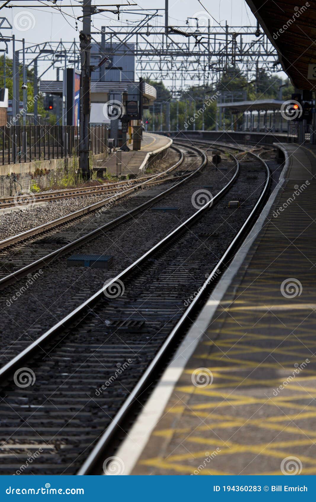 No Trains on an Empty Track Stock Image - Image of platform, service ...