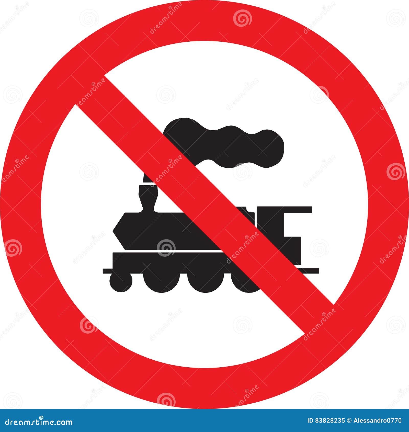 No trains sign stock illustration. Illustration of forbid - 83828235