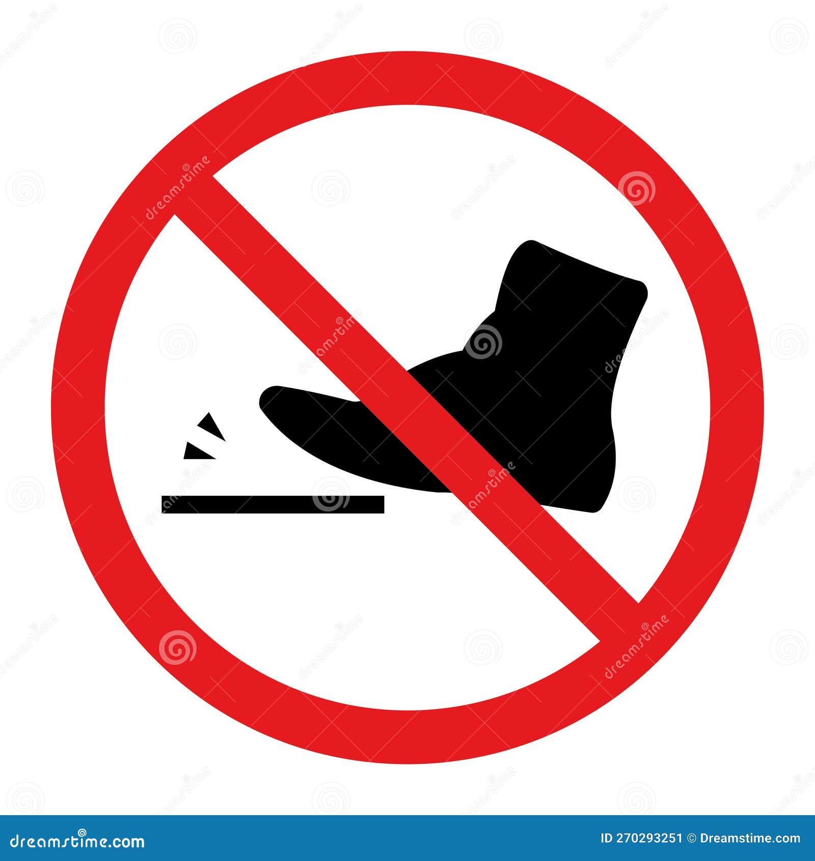 No Treading Symbol Vector Illustration. Stock Illustration ...