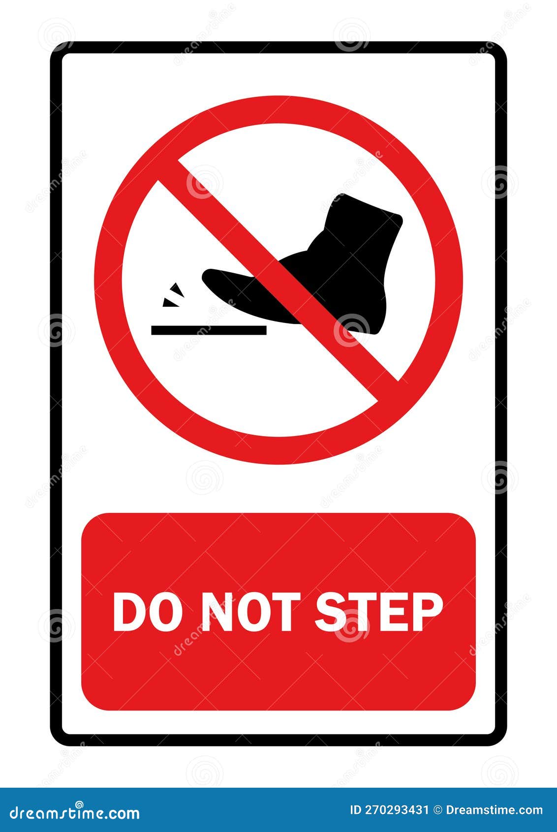 No Treading Symbol Vector Illustration. Stock Illustration ...