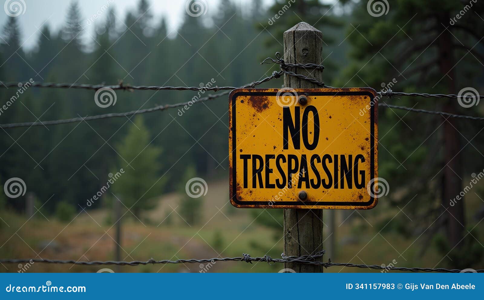 No Trespassing Warning Sign. Cartoon Vector | CartoonDealer.com #206911117