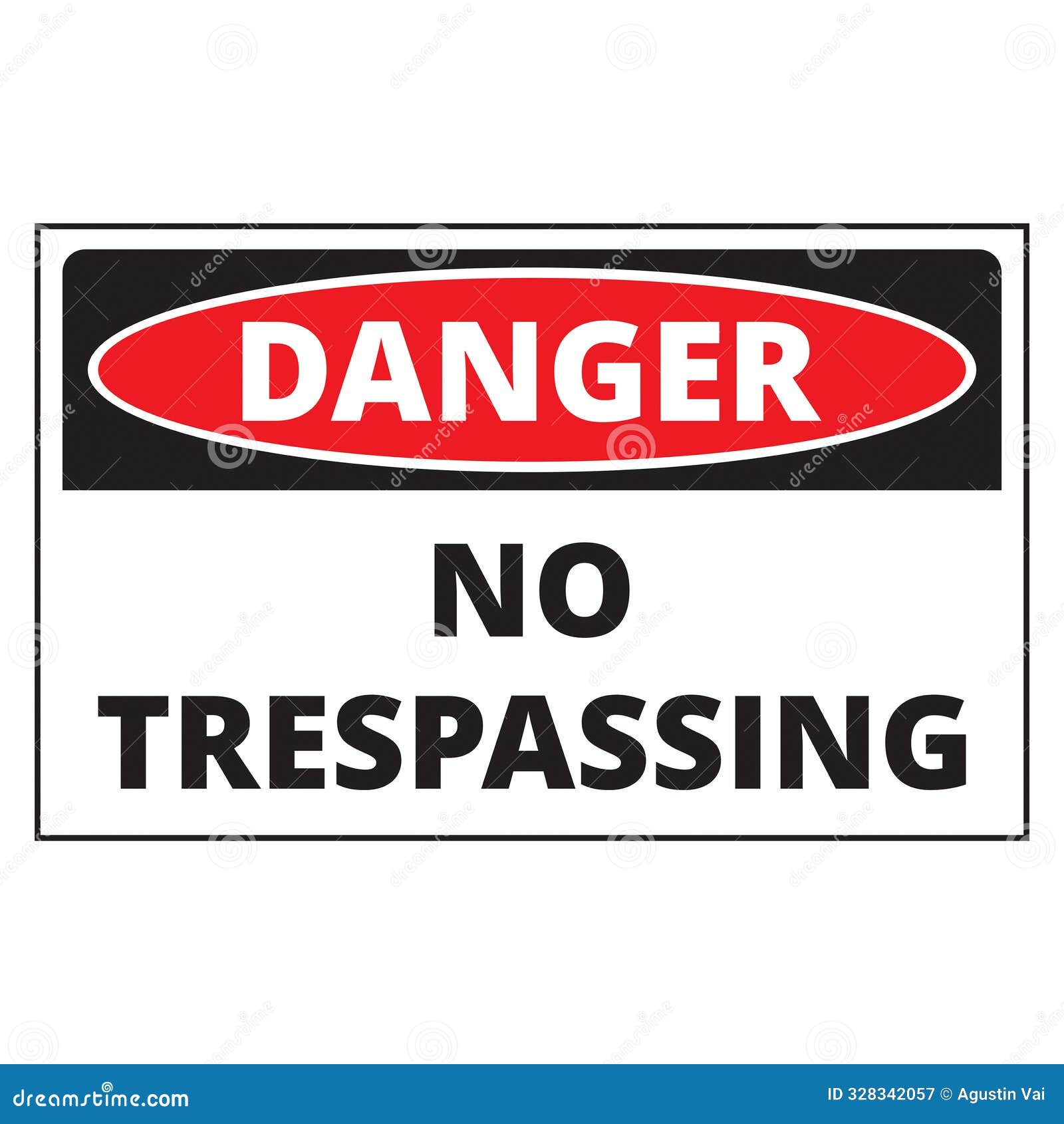 No Trespassing Banner on a White Background Stock Vector - Illustration ...