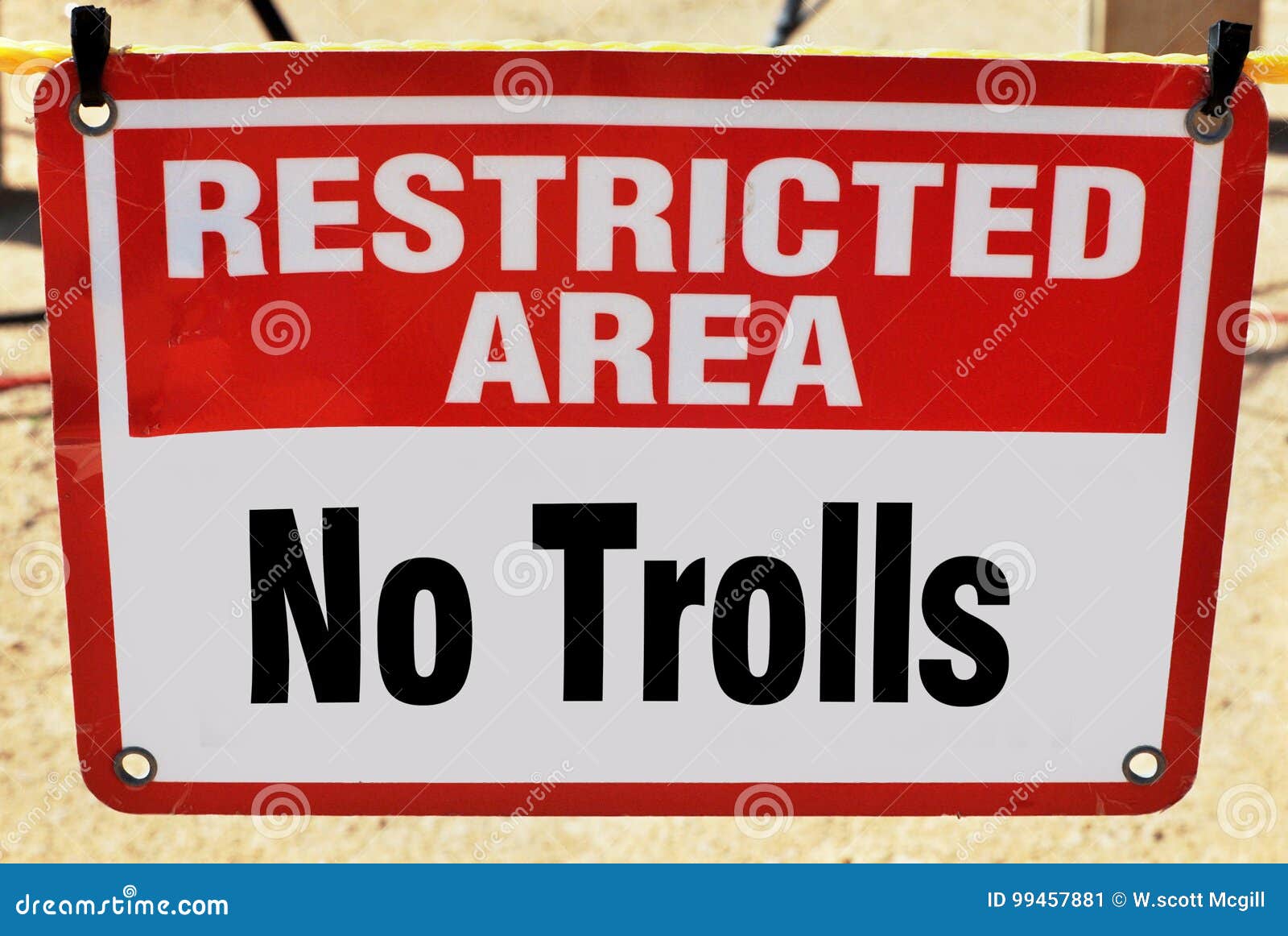 No Trolls Allowed. stock image. Image of provoking, bullying - 99457881