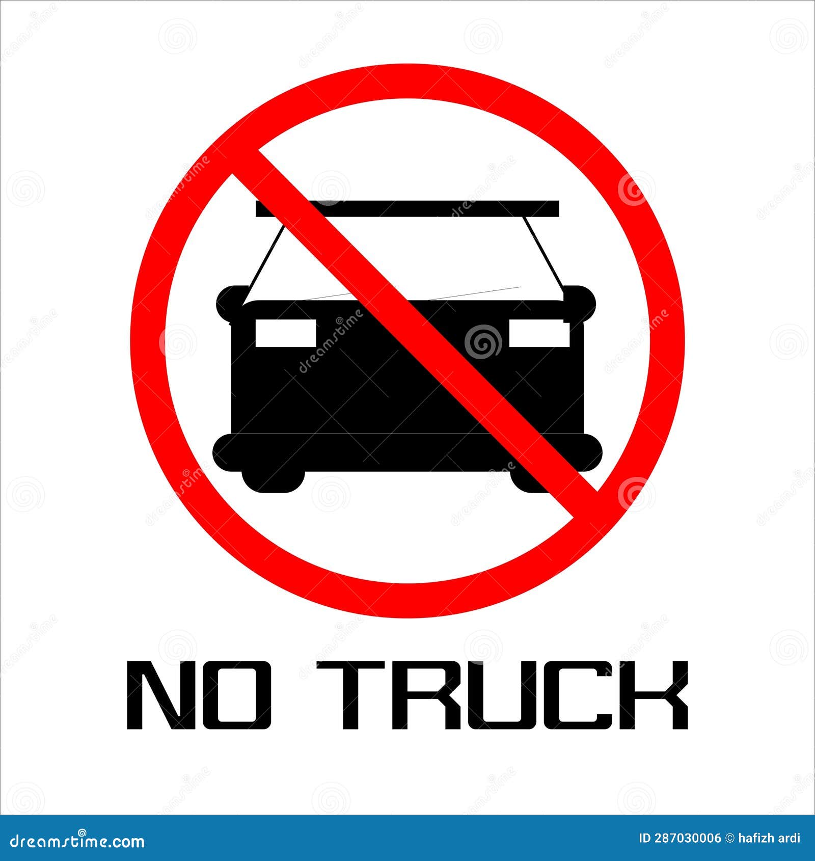 No Truck sign vector stock vector. Illustration of restriction - 287030006