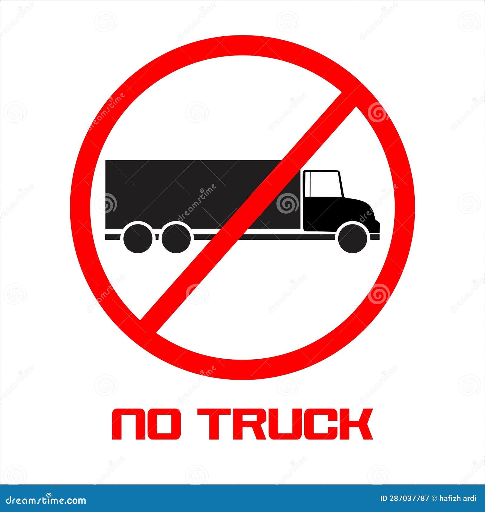 No Truck sign vector stock vector. Illustration of restriction - 287037787