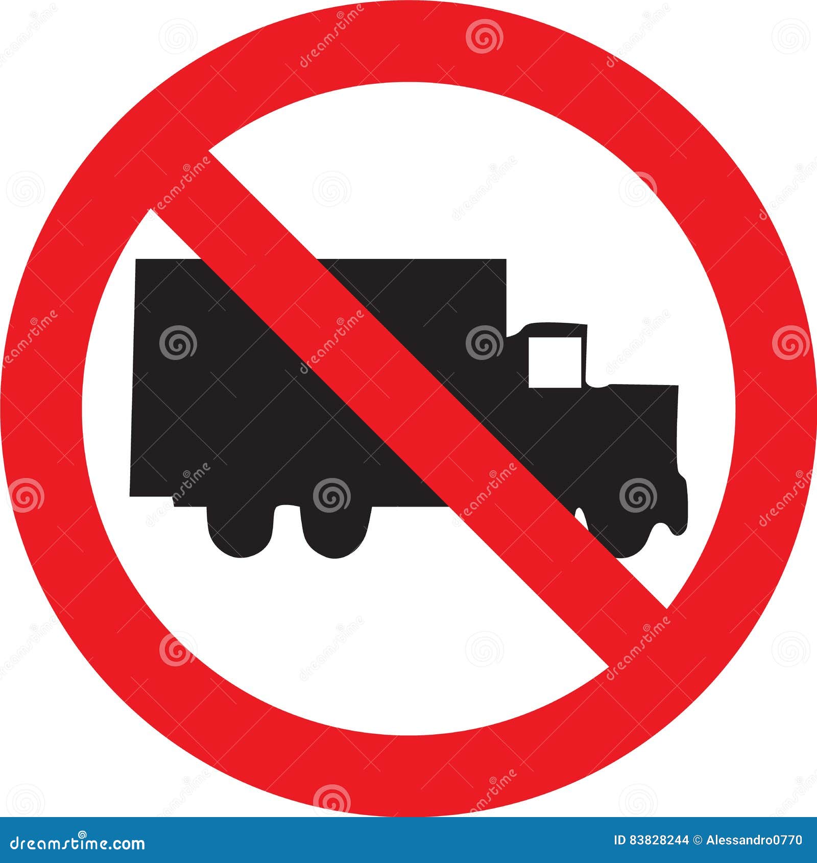 No trucks sign stock illustration. Illustration of street - 83828244