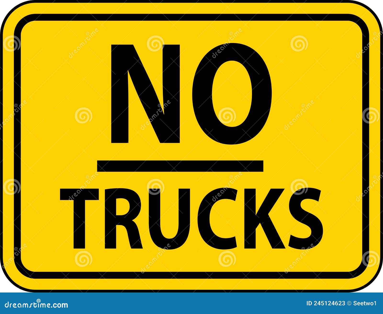 No Trucks Sign on White Background Stock Vector - Illustration of park ...