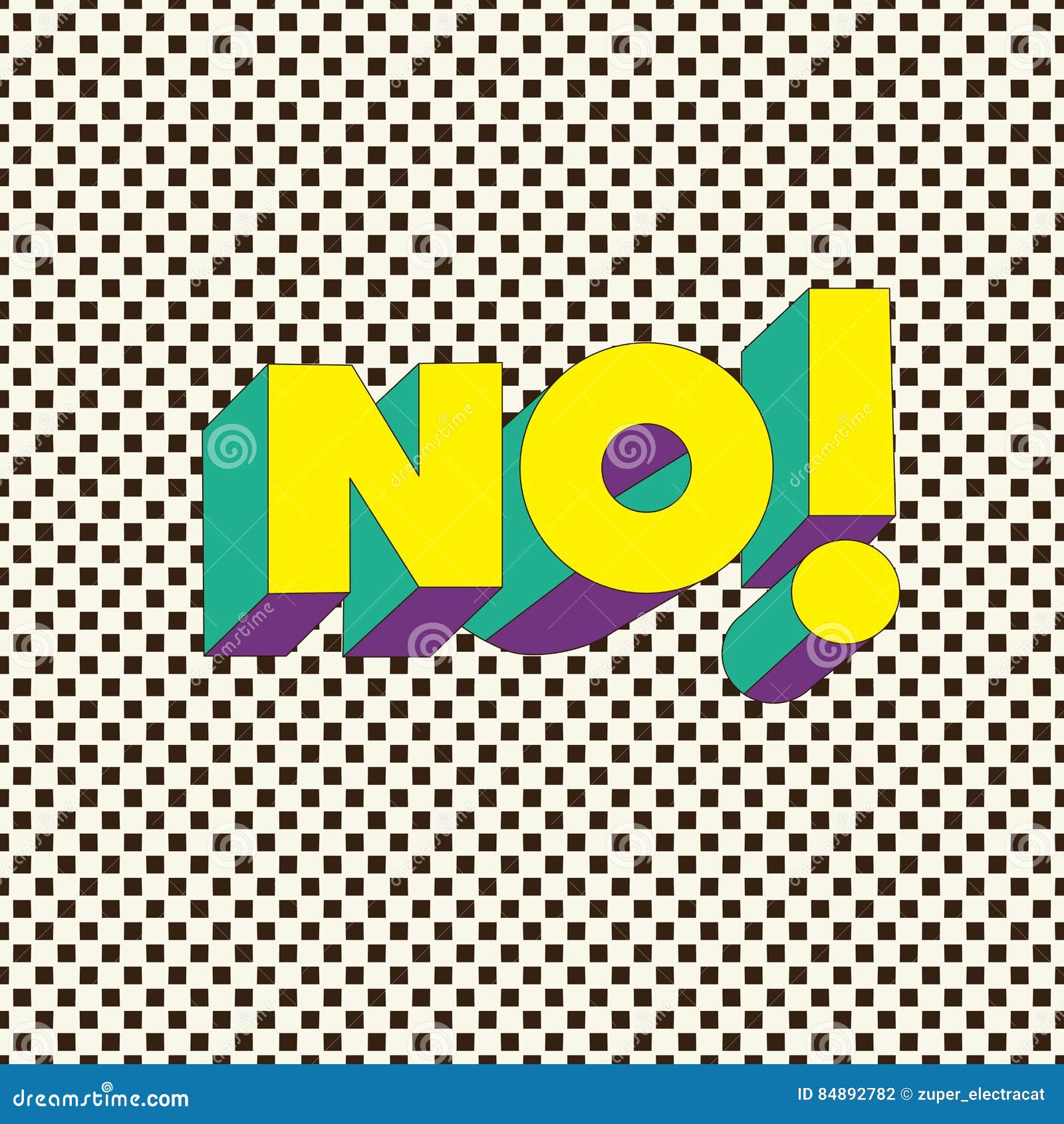 NO! - Typography Card with Lettering Stock Vector - Illustration of ...
