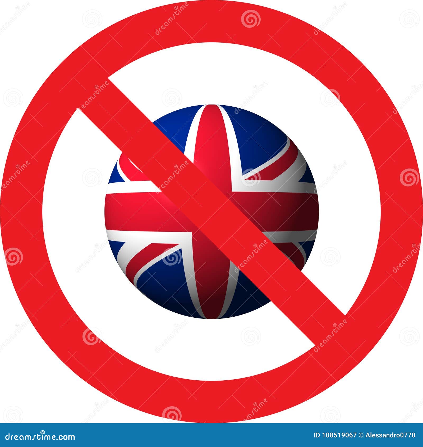 No UK sign stock illustration. Illustration of round - 108519067
