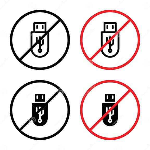 No USB Flash Drive Allowed Sign Data Security Icon for Restricted Areas ... No USB Flash Drive Allowed Sign Data Security Icon for Restricted Areas ...