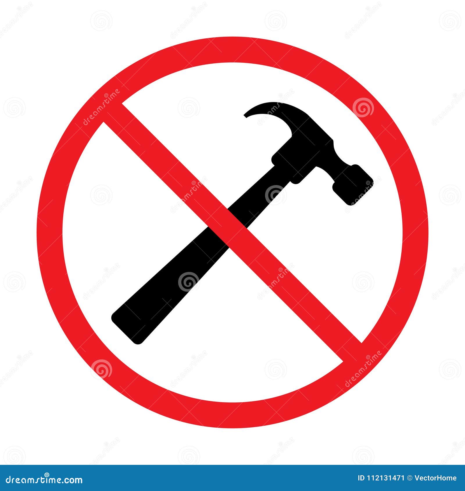 No Use a Hammer Icon, Vector Illustration Stock Vector - Illustration ...