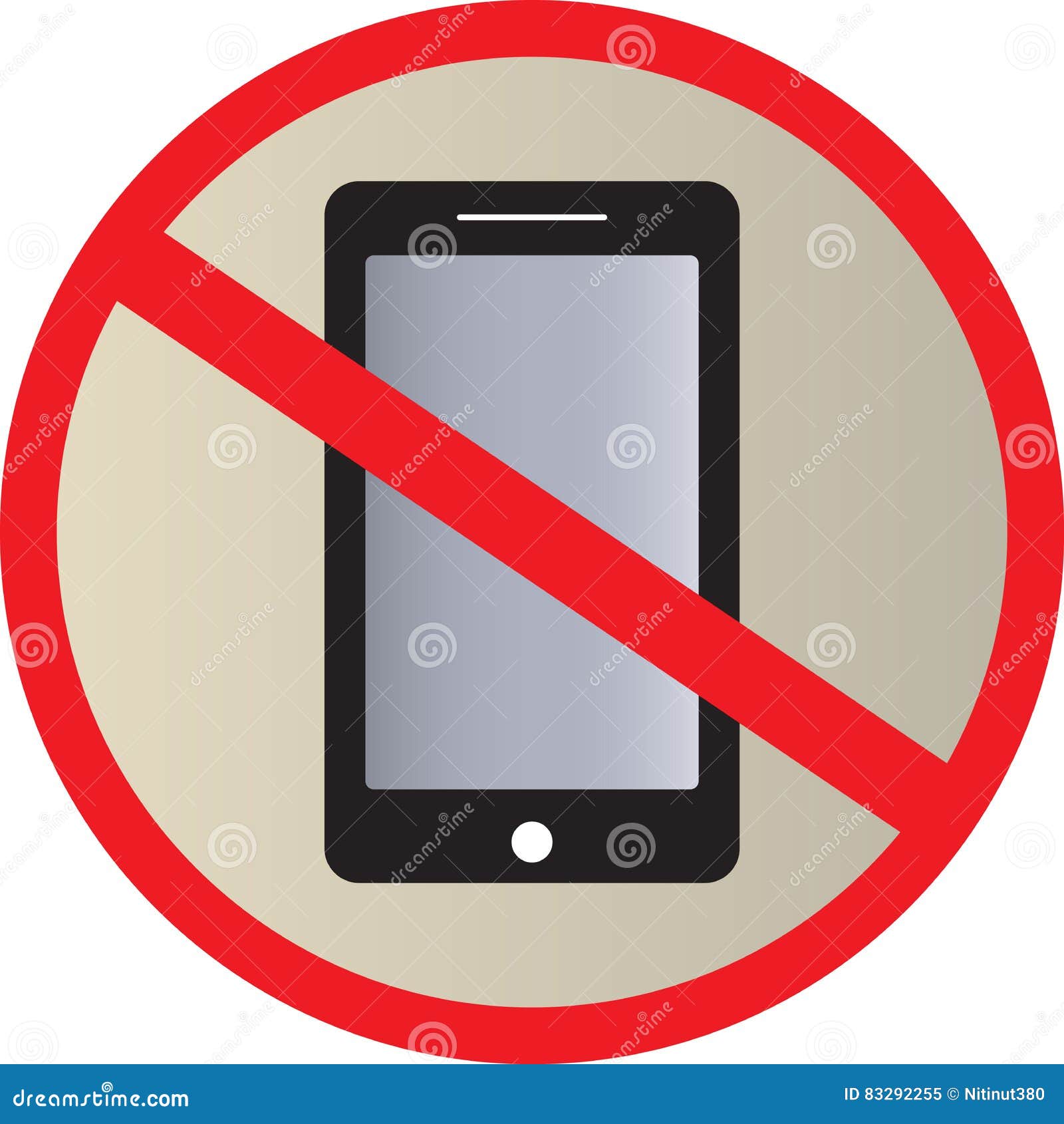 No Use Smart phone sign stock illustration. Illustration of forbidden ...