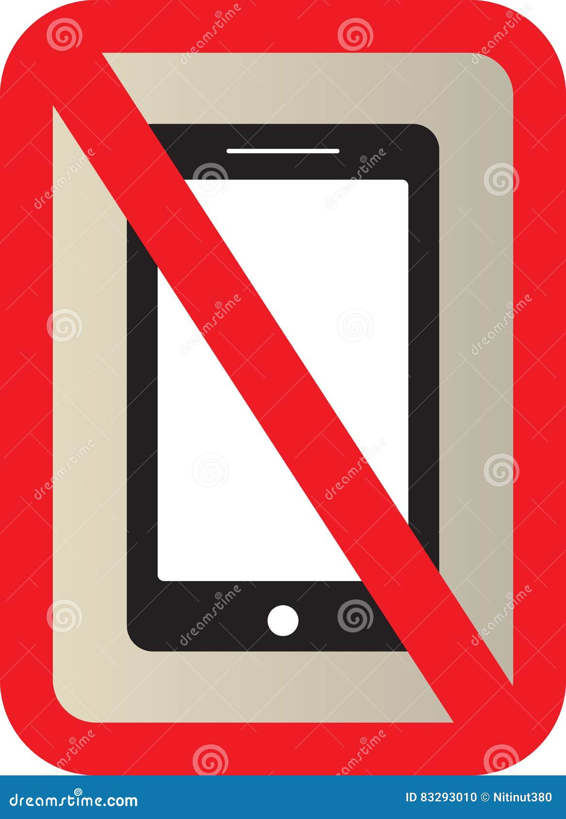 No Use Smart phone sign stock illustration. Illustration of cellphone ...