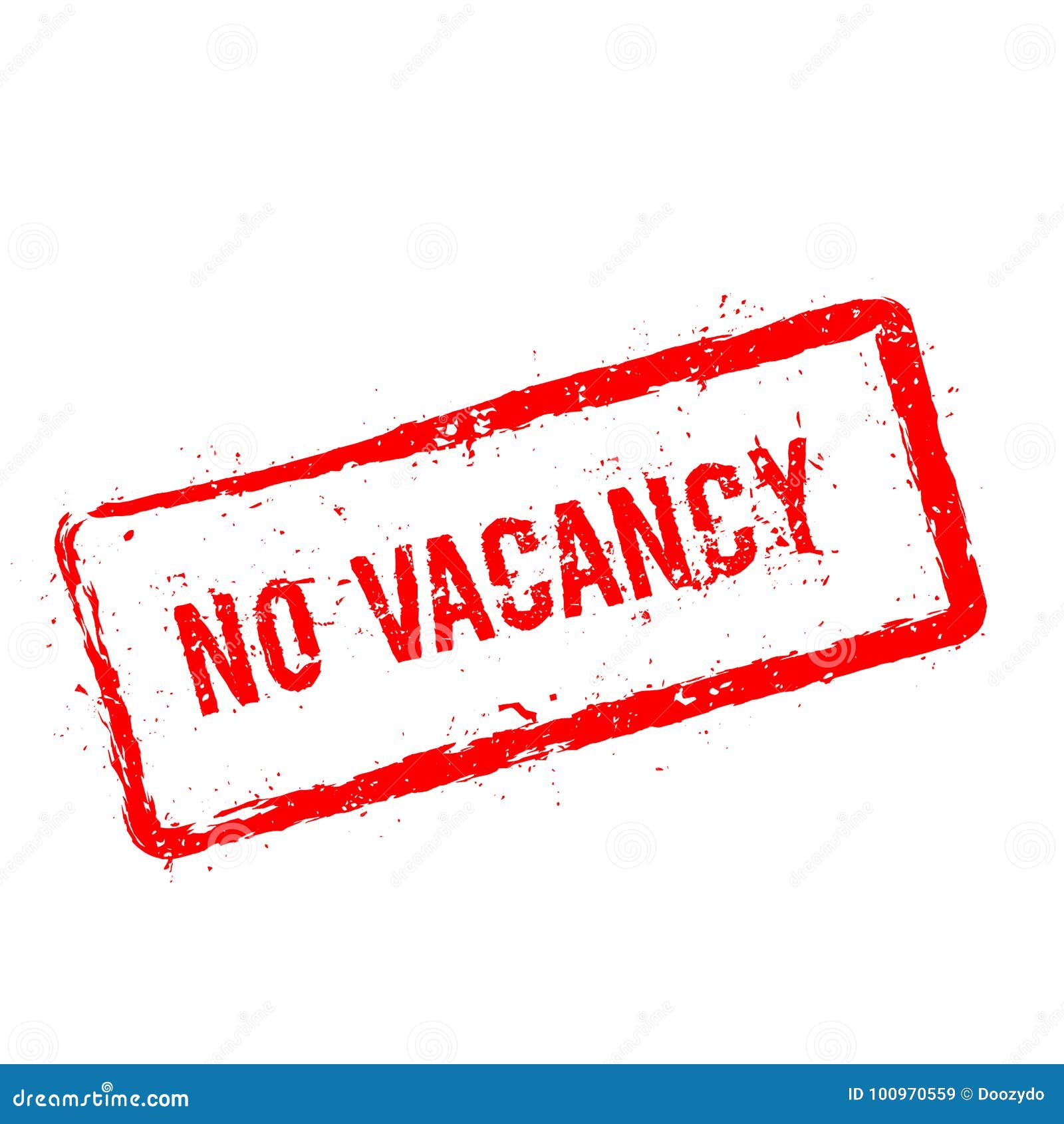 No Vacancy Red Rubber Stamp Isolated on White. Stock Vector ...