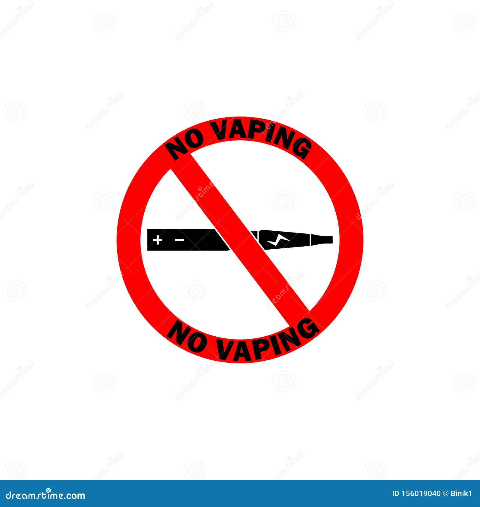 Vaping Not Allowed Sign With Vaporizer Vector Illustration ...