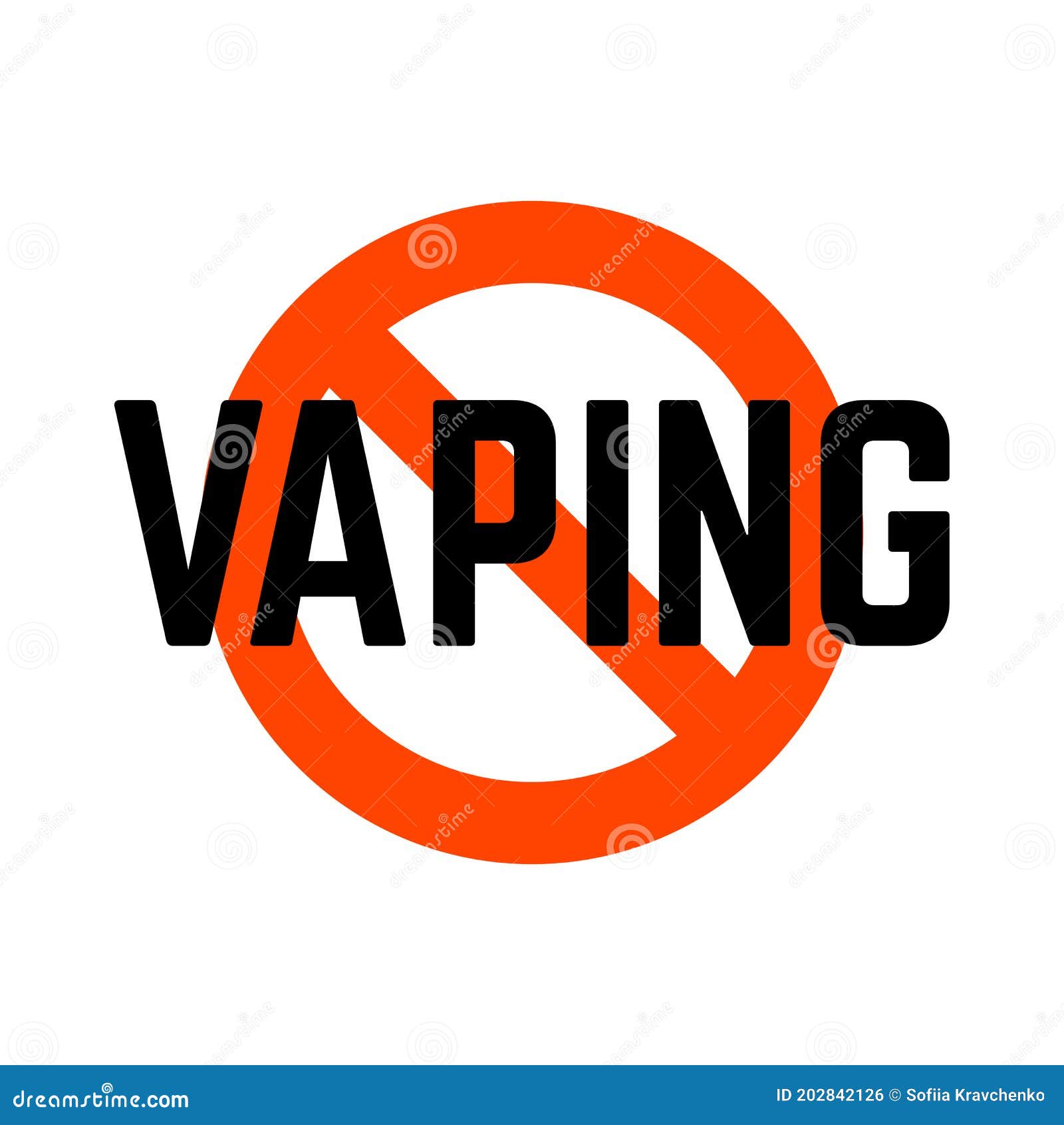 No Vaping Warning Sign Isolated on White Stock Vector - Illustration of ...