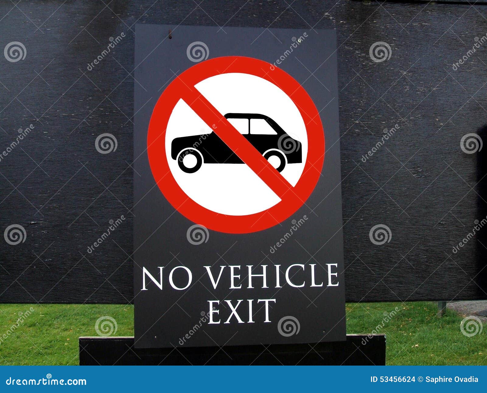 No vehicle exit sign stock photo. Image of object, conceptual - 53456624