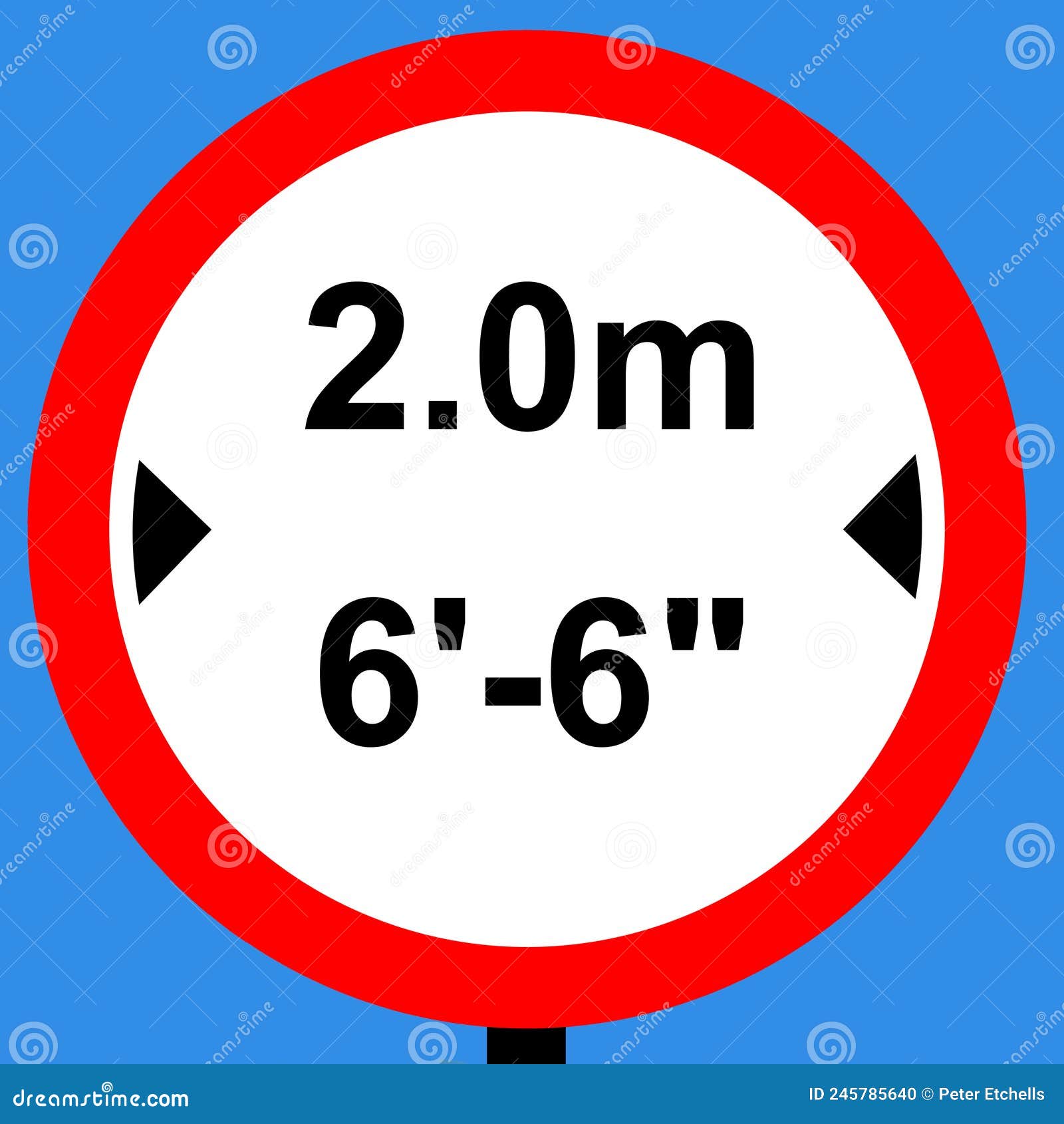 No Vehicles Over The Height Shown May Pass. Red Car Is Reaching A Low ...