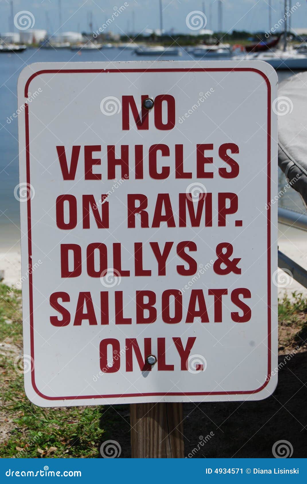 No vehicles on ramp sign stock image. Image of vehicles - 4934571