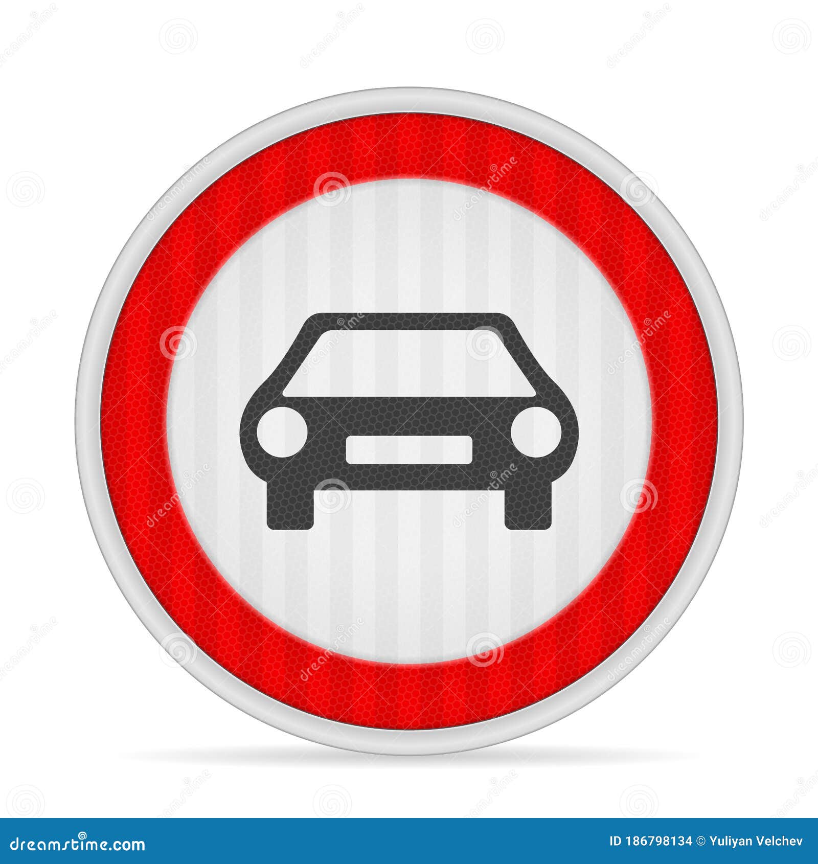 No vehicles road sign stock vector. Illustration of roadsign - 186798134